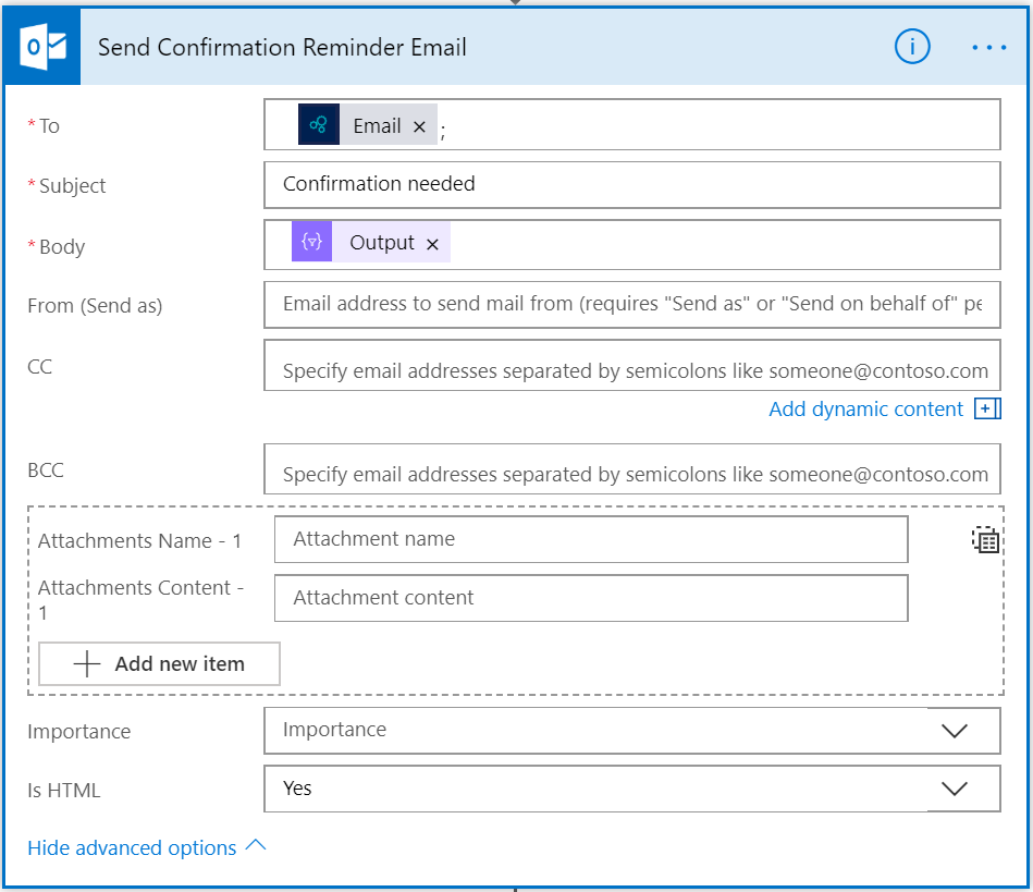 Reminder for Purchase order confirmation – Dynamiacs
