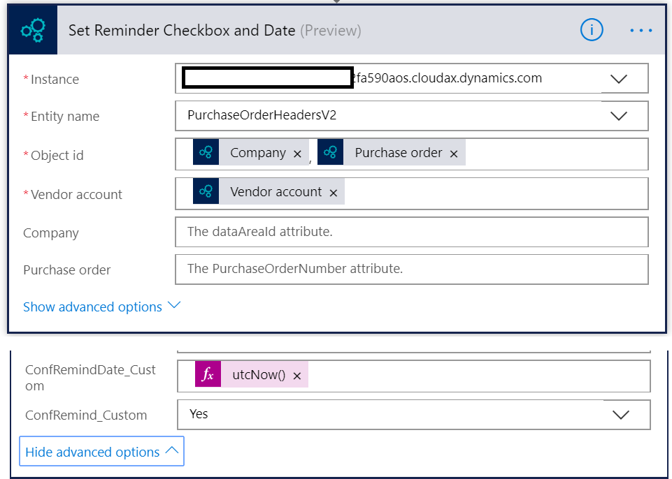 Reminder for Purchase order confirmation – Dynamiacs